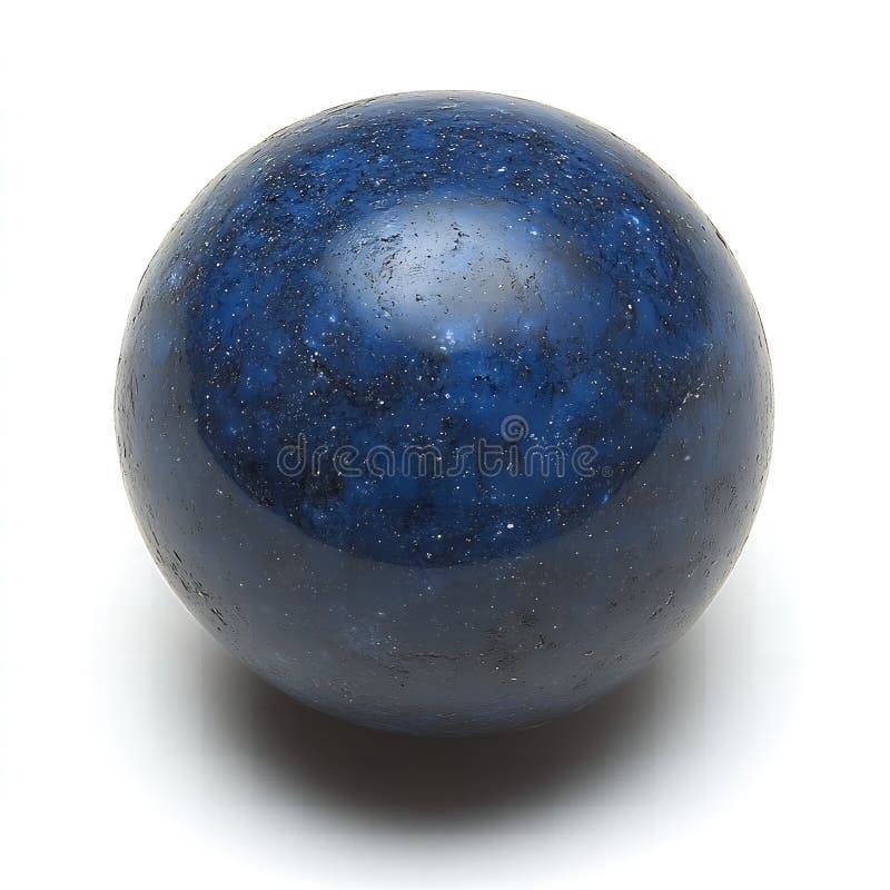 Deep Blue Celestial Sphere a Cosmic Orb Isolated on White Background ...