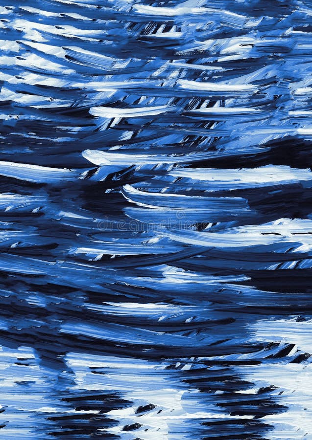 Deep Blue Color. Handmade Gouache Texture Stock Photo - Image of color ...