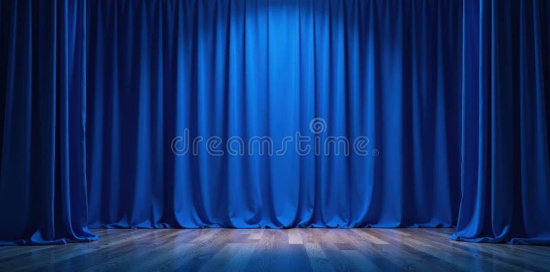 Deep Blue Curtain Backdrop, Theatrical Stage Setting, Theatrical, Royal ...