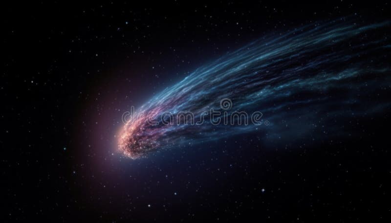 Deep Blue Galaxy Wave Illuminates Star Field in Abstract Design ...