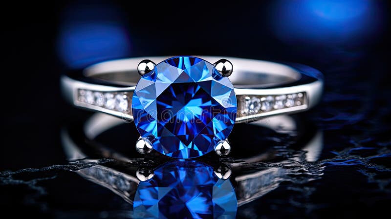 Deep blue gemstone stock illustration. Illustration of natural - 327517356