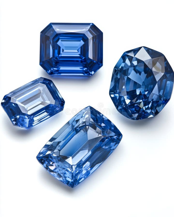 Deep Blue Gemstones of Various Shapes and Sizes Have Been Gathered and ...