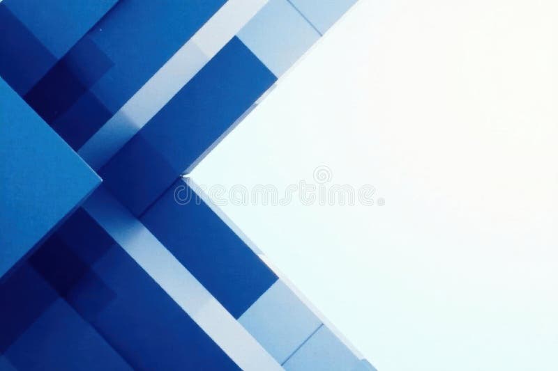 Deep Blue Geometric Shapes Intersect, Creating Dynamic Composition ...