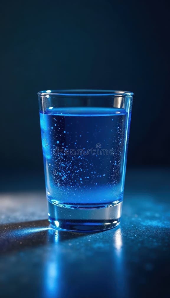 Deep Blue Glass; Textured Surface, Subtle Light Refraction , Smooth ...