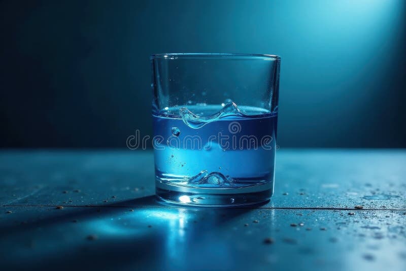 Deep Blue Glass Uneven Surface Subtle Light Play Vibrant Texture Bright ...