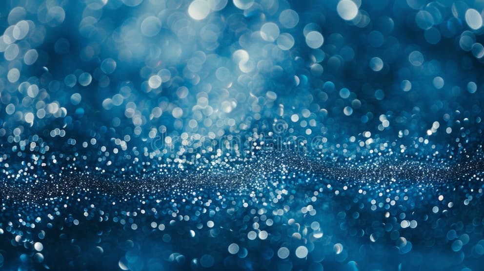 Deep Blue Glitter Bokeh Background, Festive Sparkle Texture ...