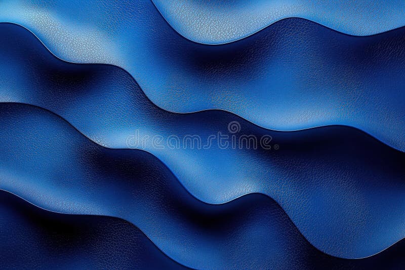 Deep Blue Gradient Background Shows Wavy Lines with Grainy Texture ...