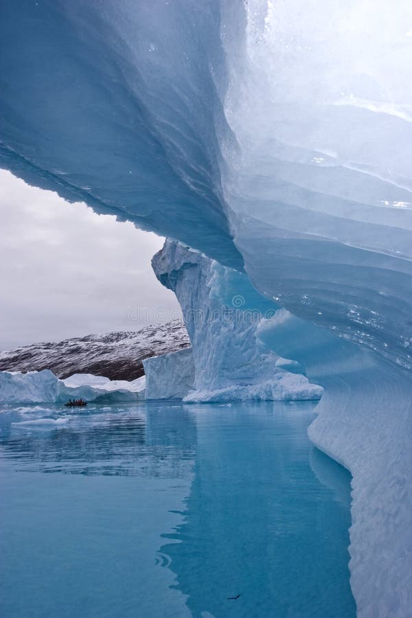 Deep blue ice stock image. Image of tourists, blue, zodiac - 12804271