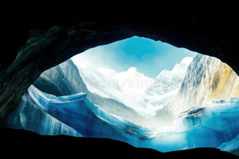 Stunning Ice Cave Smooth Walls Stock Photos - Free & Royalty-Free Stock ...