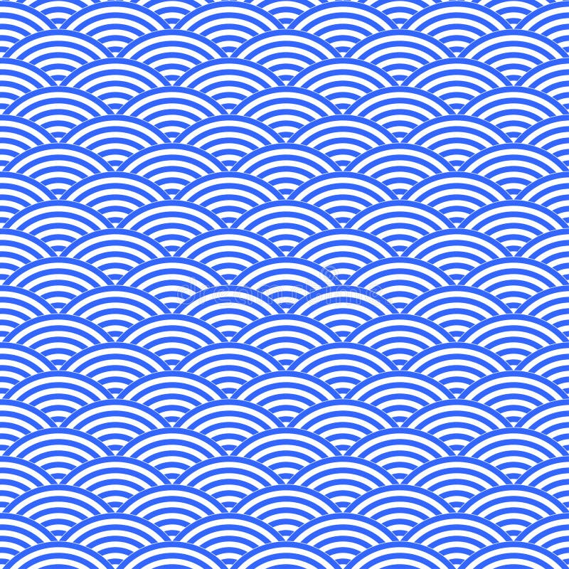 Deep Blue Line Wave on a White Background. Stock Vector - Illustration ...