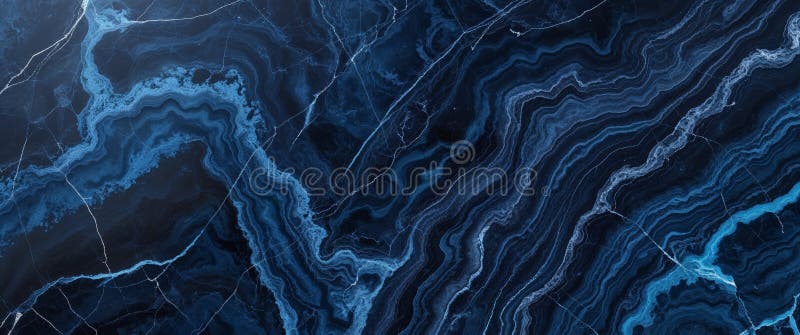 Deep Blue Marble Texture with Intricate Veins and Dark Rich Hues Stock ...