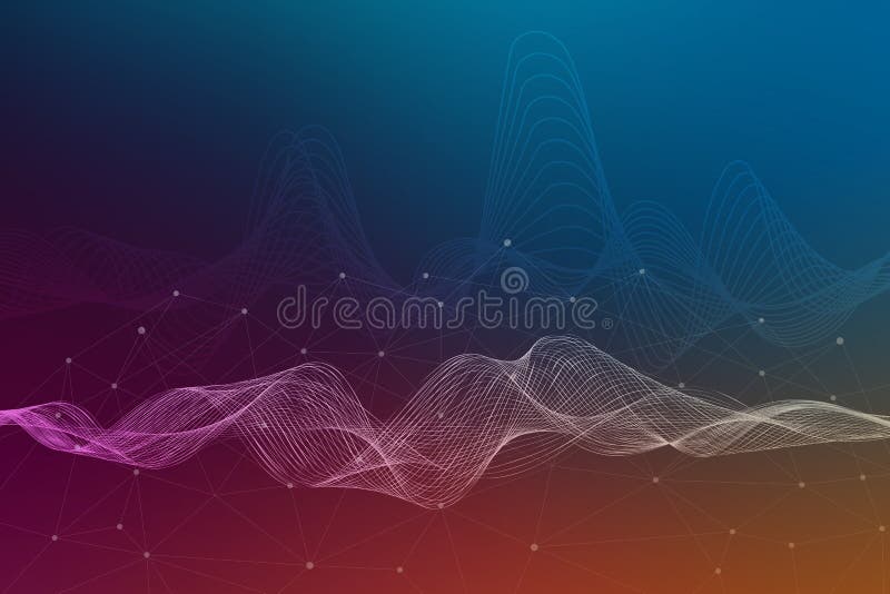 Deep Blue Mix Colors Gradient with Wave Form Movement Effect ...