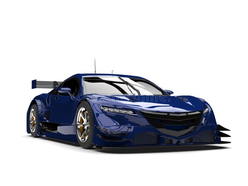 Deep Blue Modern Super Race Car Stock Illustration - Illustration of ...