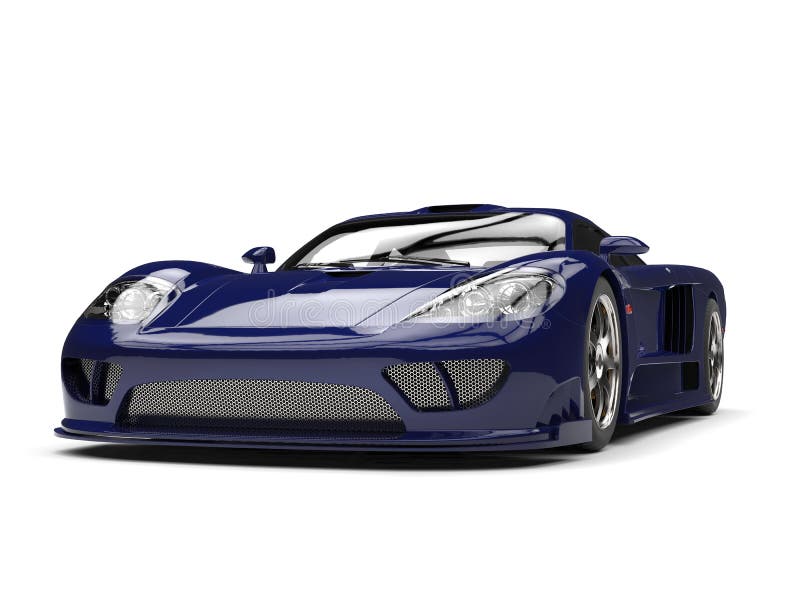 Deep Blue Modern Super Sports Car Stock Illustration - Illustration of ...