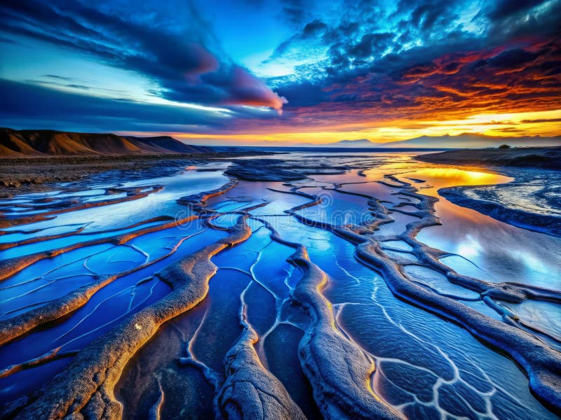 Deep Blue Mud Landscape Abstract Texture Background for Design ...