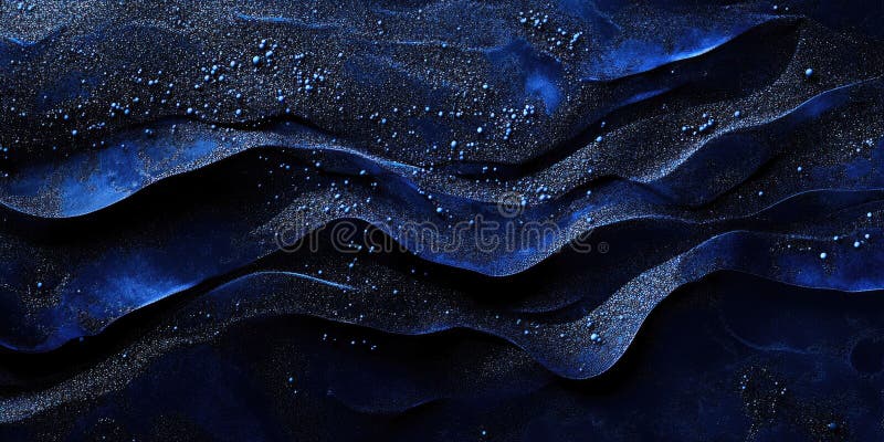 Deep Blue Nebula: Abstract Swirls of Light and Shadow in a Cosmic, Dark ...