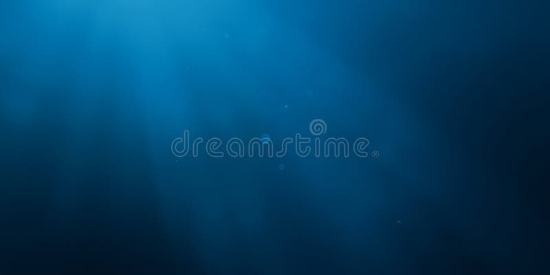 Deep Blue Ocean Background with Light Beams Stock Illustration ...
