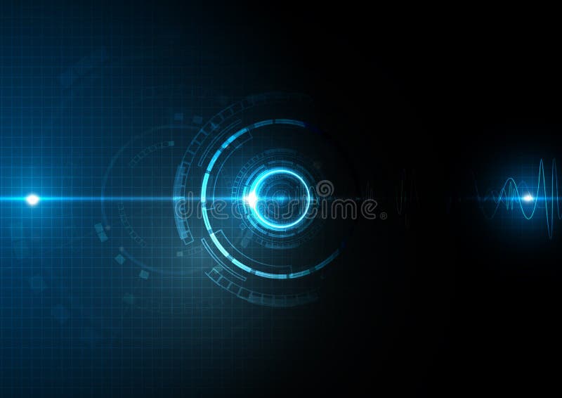 Deep Blue Ocean Data Technology Digital Stock Vector - Illustration of ...