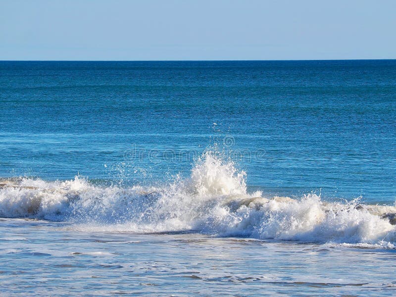 Deep Blue Ocean with Waves in Albufeira Stock Photo - Image of ocean ...