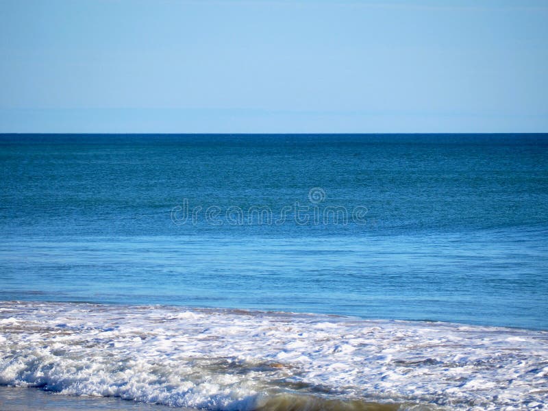 Deep Blue Ocean with Waves in Albufeira Stock Image - Image of atlantic ...