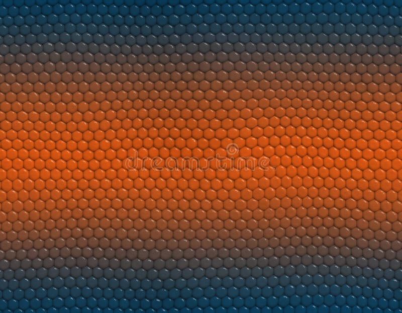 Blue and Orange Gradient Snake Skin Horizontal Pattern, Round Scale ...