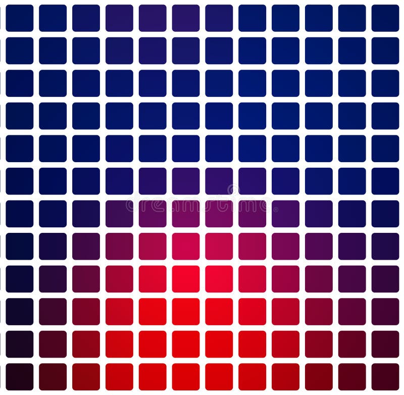 Deep Blue and Red Rounded Mosaic Background Over White Square Stock ...
