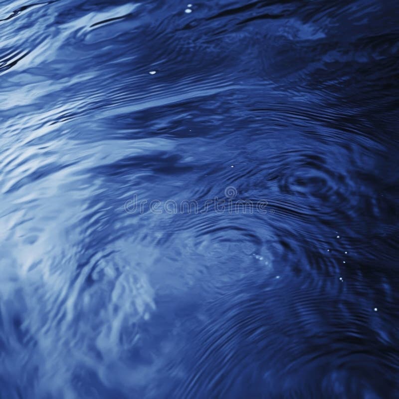 Deep Blue Rippling Water Surface Capturing Fluid Movement and ...