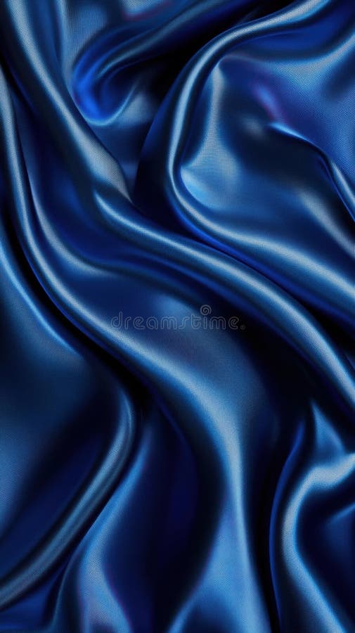 Deep Blue Satin, Luxurious Drapes and Elegant Waves, a Study in Texture ...