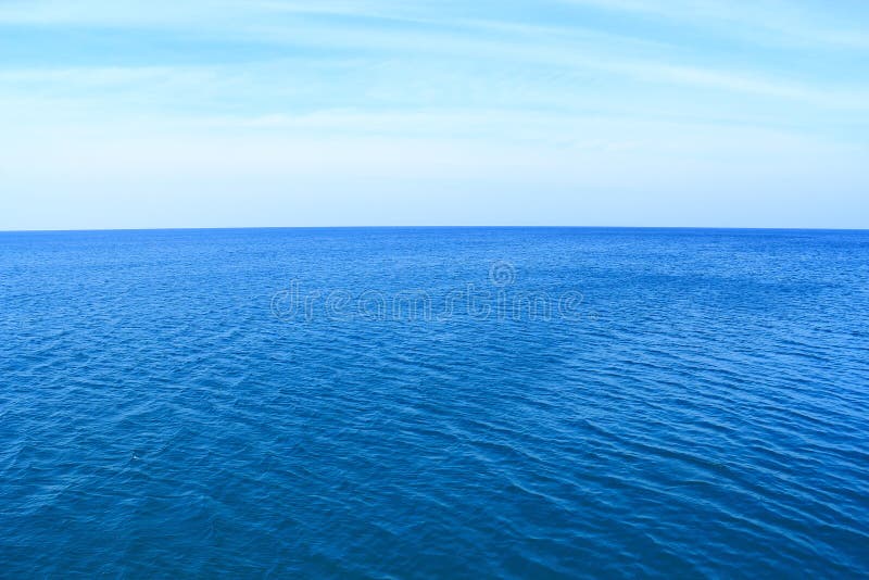 Deep Blue Sea with Clear Sky Stock Image - Image of hotel, cyclades ...