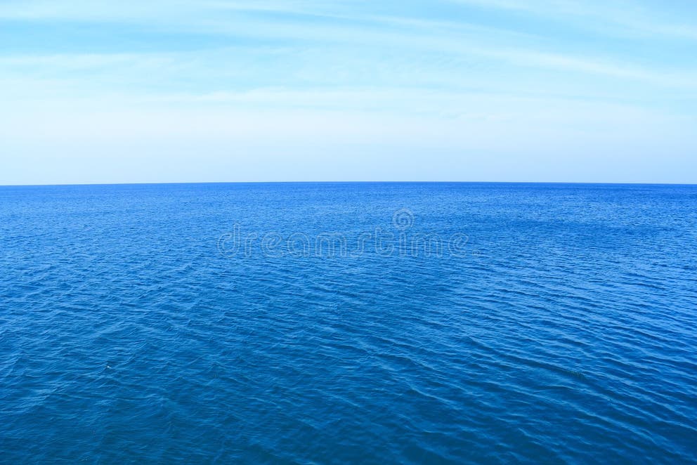 Deep Blue Sea with Clear Sky Stock Image - Image of hotel, cyclades ...