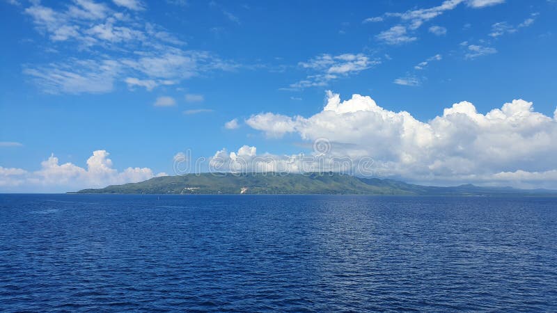Deep Blue Sea and Sky at Island Philippines Stock Photo - Image of ...