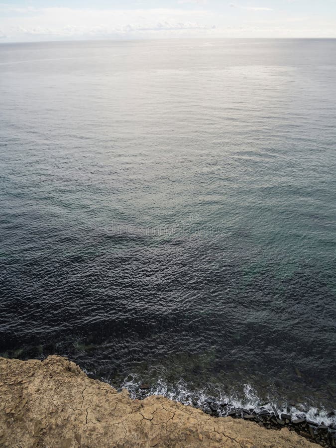 Deep Blue Sea, Vertical View, Copy Space Stock Image - Image of lava ...