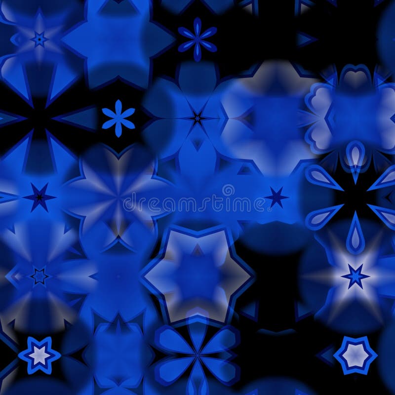 Deep Blue Shades Shapes and Blurs Abstract Background Stock ...