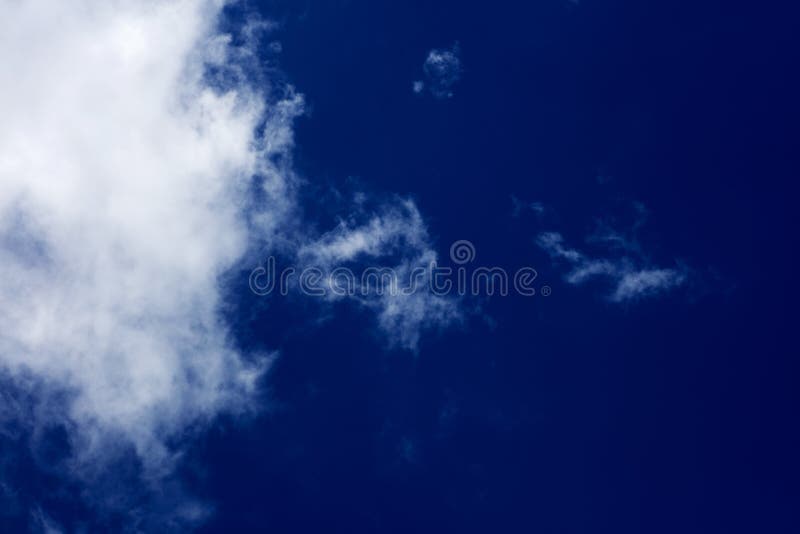 Deep Blue Sky with Clouds Background Wallpaper Stock Image - Image of ...