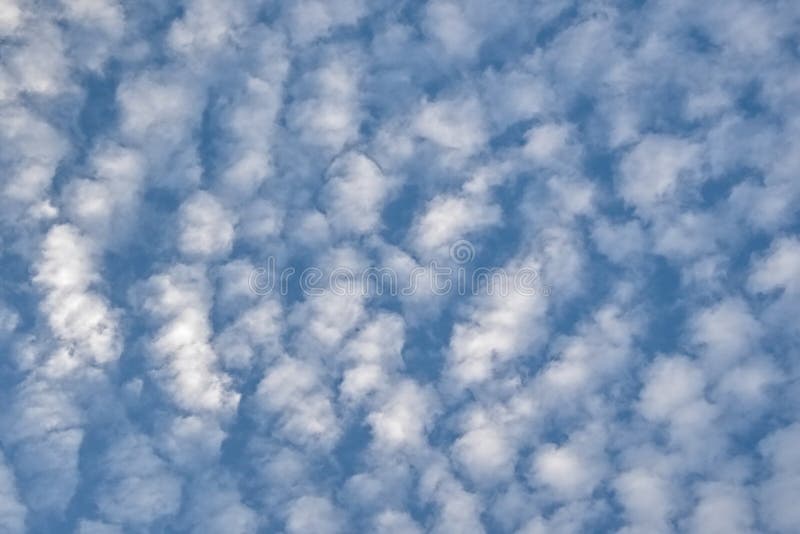 White Altocumulus Clouds on a Blue Sky Stock Image - Image of summer ...