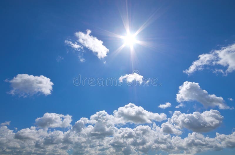 Deep Blue Sky and Summer Sun. Stock Photo - Image of basic, peace: 99135036
