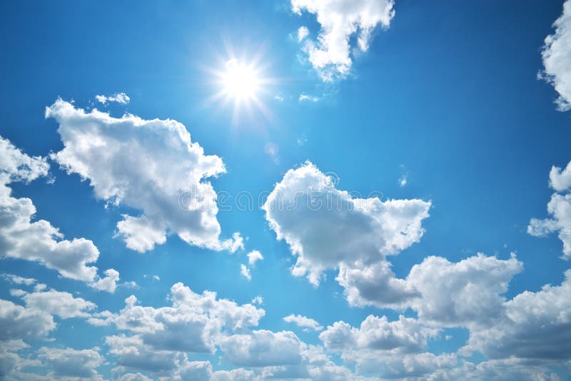 Deep blue sky and sun stock photo. Image of seasonal - 133836776