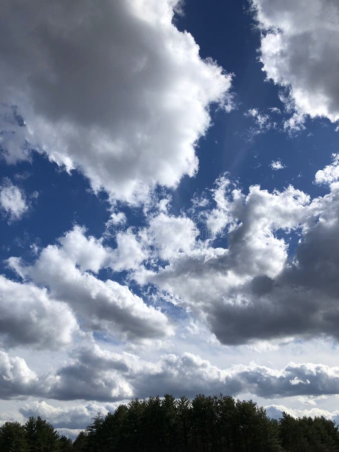 Deep Blue Sky with Various White Clouds 5 Stock Photo - Image of white ...