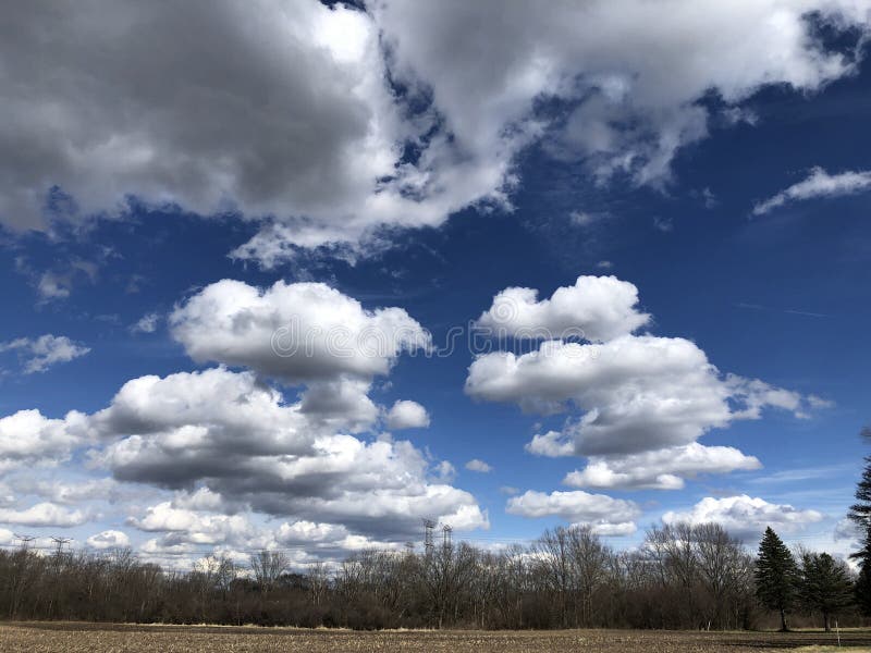 Deep Blue Sky with Various White Clouds 2 Stock Image - Image of rolls ...
