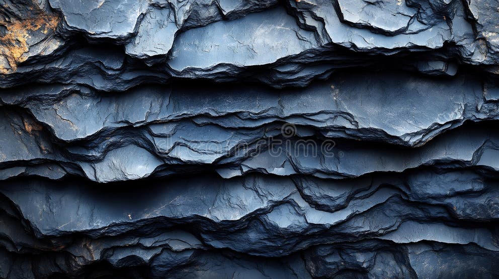 Deep Blue Slate Rock Texture Layered Stone Background Image for Design ...