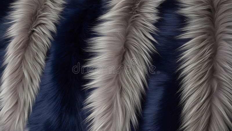 Deep Blue and Soft Silver Fur Texture Creating an Elegant and Luxurious ...