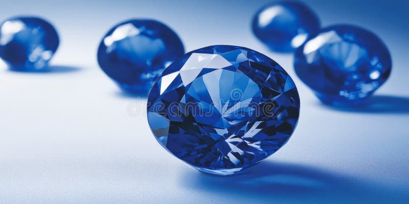 Deep Blue Sparkle a Stunning Arrangement of Vivid Blue Sapphires on a ...