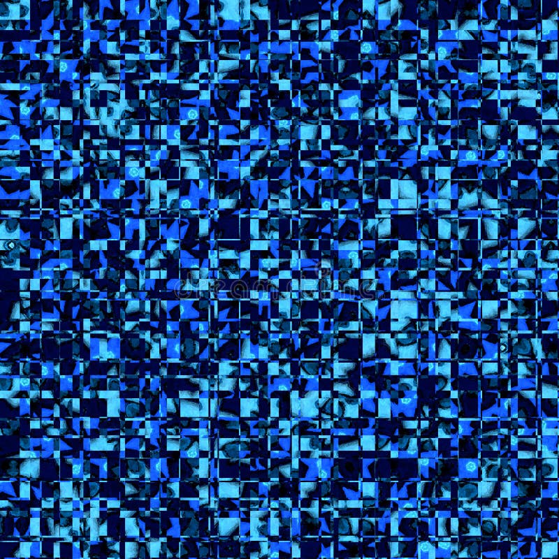 Deep Blue Squares Mosaic Background Stock Illustration - Illustration ...