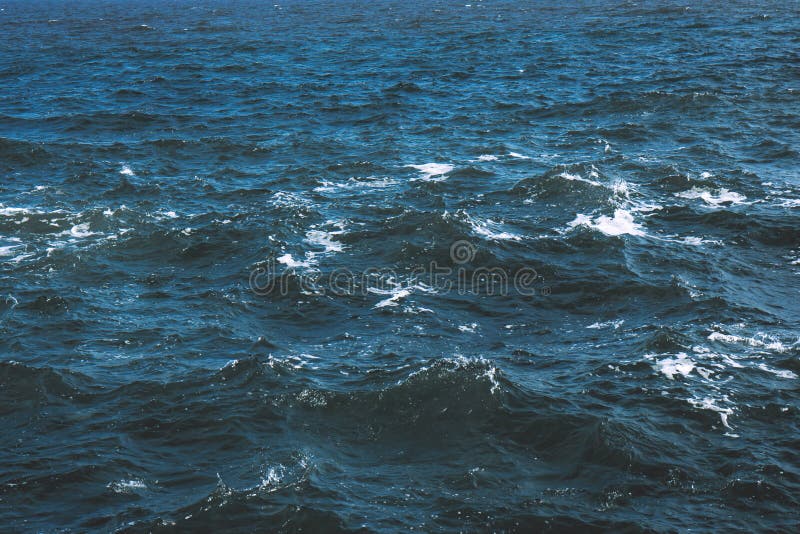 Deep Blue Stormy Ocean Water Stock Image - Image of ripple, power ...