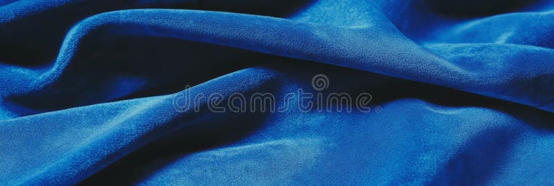 Deep Blue Suede Fabric with Smooth Texture and Soft Highlights Stock ...