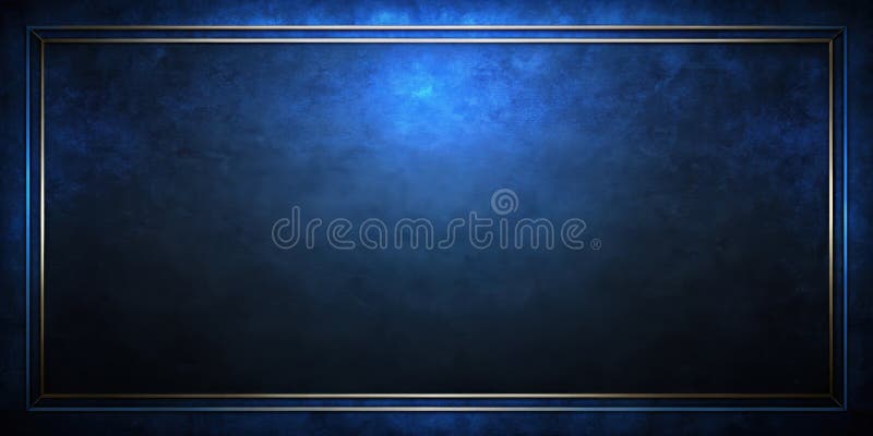 Deep Blue Textured Background with Elegant Gold Frame. Generative AI ...