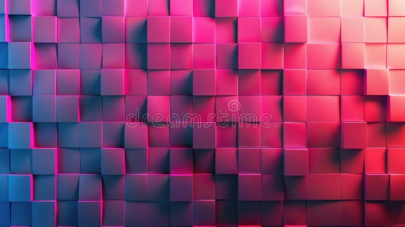 Deep Blue To Vibrant Pink Gradient Background with Abstract Square ...