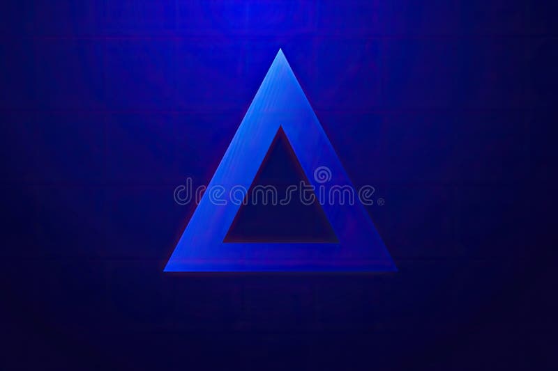 Glowing Blue Triangle stock illustration. Illustration of background ...