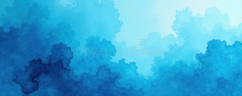 Deep Blue and Turquoise Watercolor Blend Abstract Background Ideal for ...