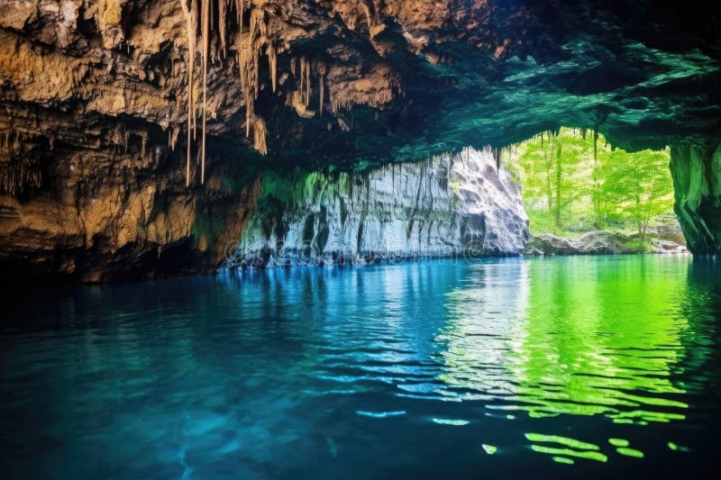 Blue Lake Inside Cave Stock Illustrations – 366 Blue Lake Inside Cave ...
